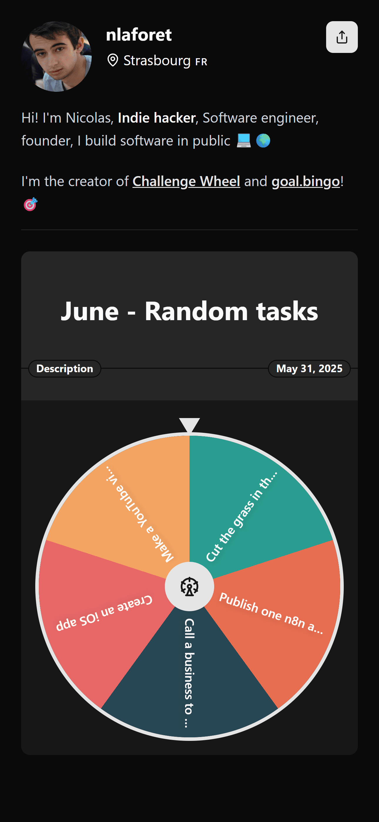 Challenge Wheel
